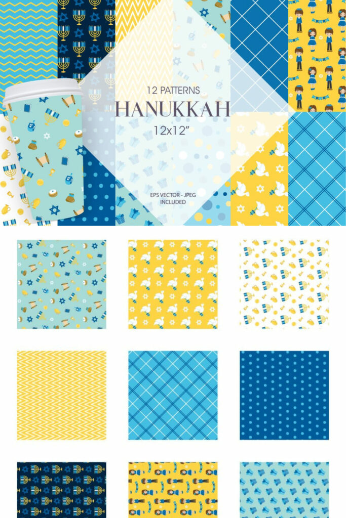 Hanukkah Papers Graphic & Illustration – MasterBundles