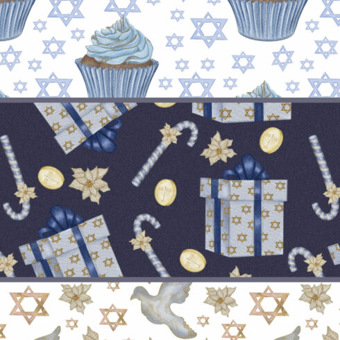 Hanukkah Trendy Seamless Pattern & Digital Paper | Master Bundles
