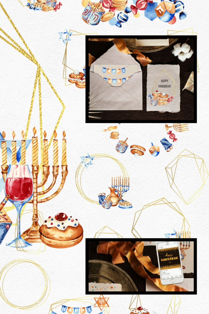 Hanukkah Watercolor Jewish Holiday Clipart Religious – MasterBundles