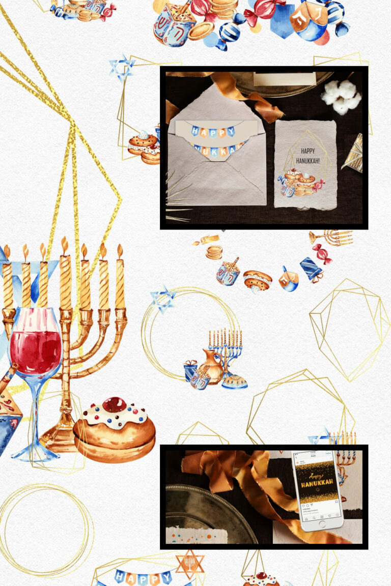 Hanukkah Watercolor Jewish Holiday Clipart Religious – MasterBundles