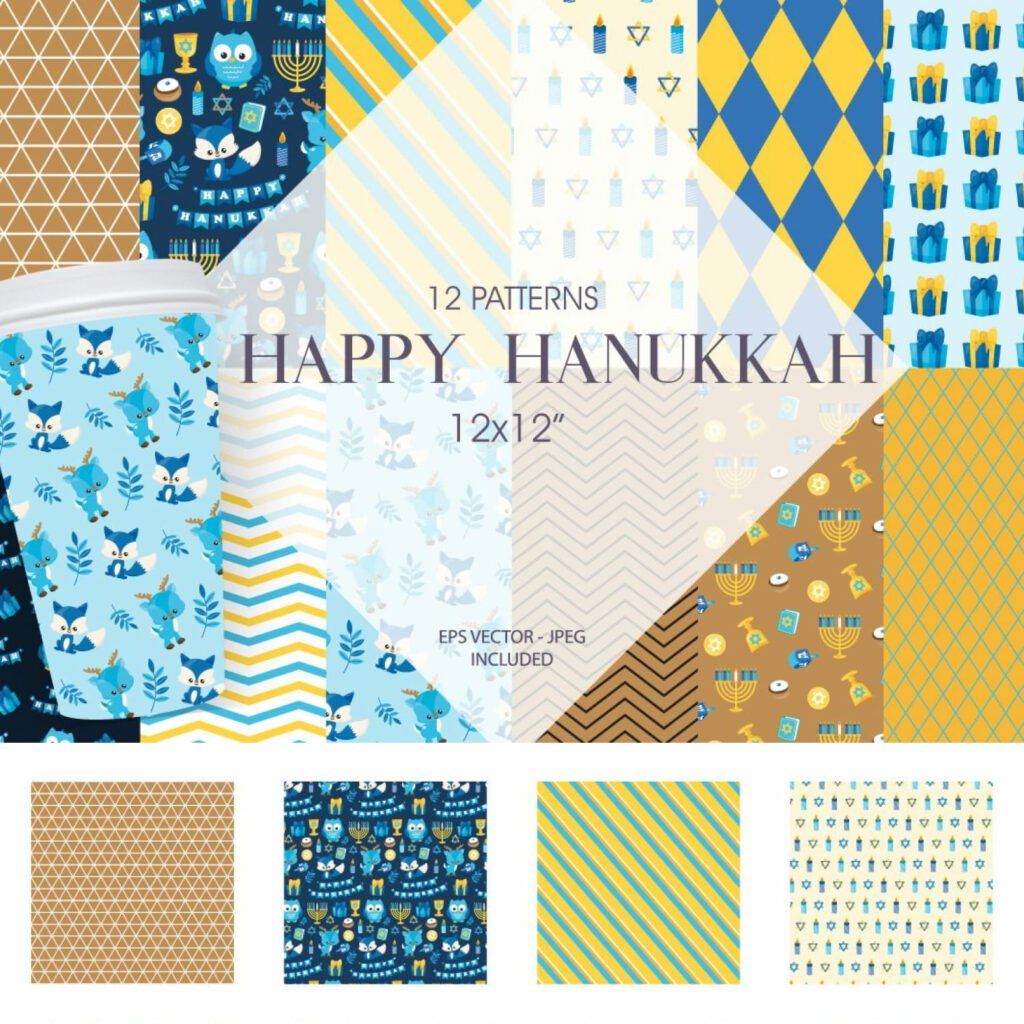 Hanukkah Clipart, Happy Hanukkah Art, Jewish, Star Of David | Master ...