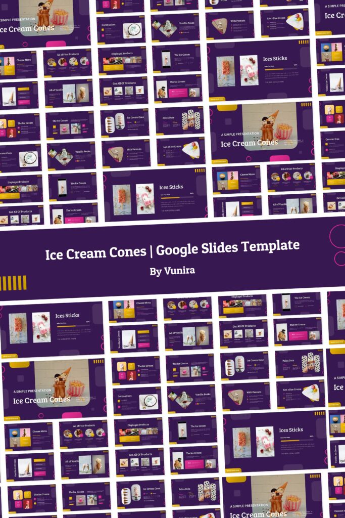 Ice Cream Cones Google Slides Template – MasterBundles