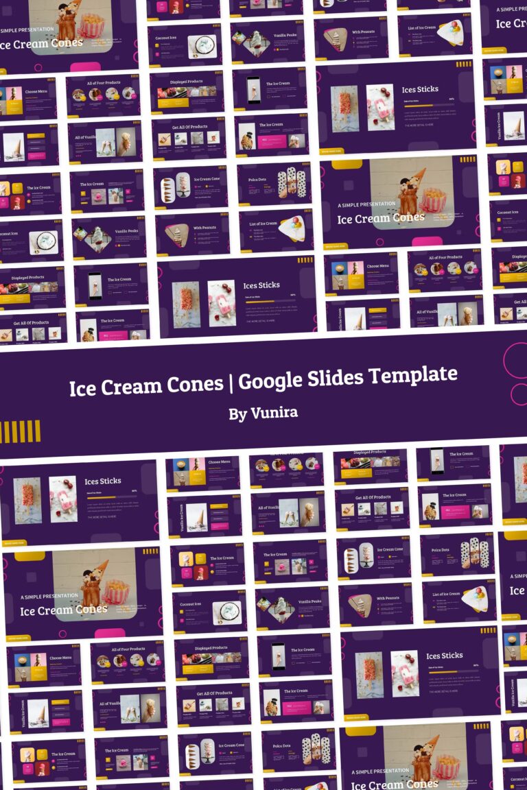 Ice Cream Cones Google Slides Template – MasterBundles
