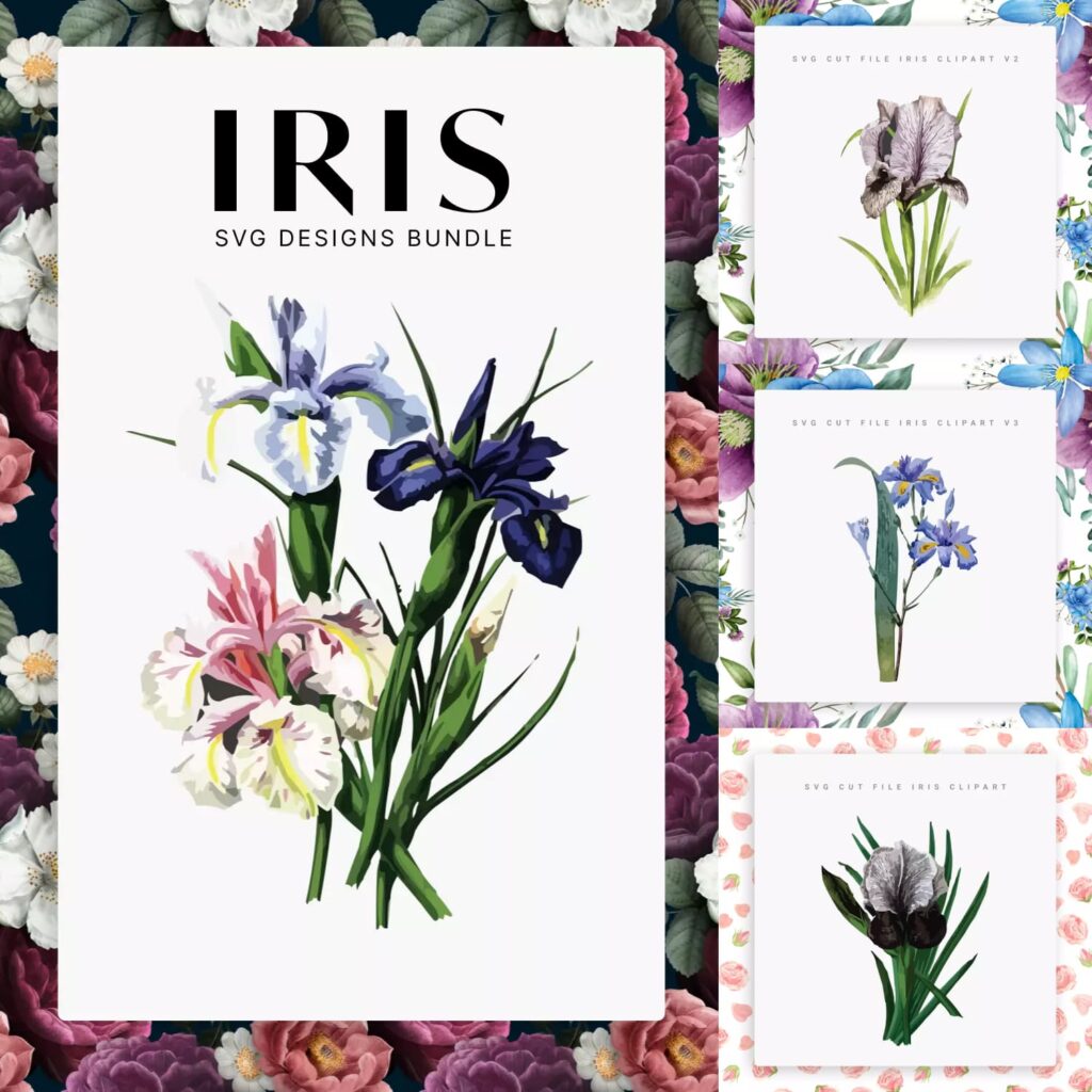 Watercolor Iris SVG Bundle – MasterBundles