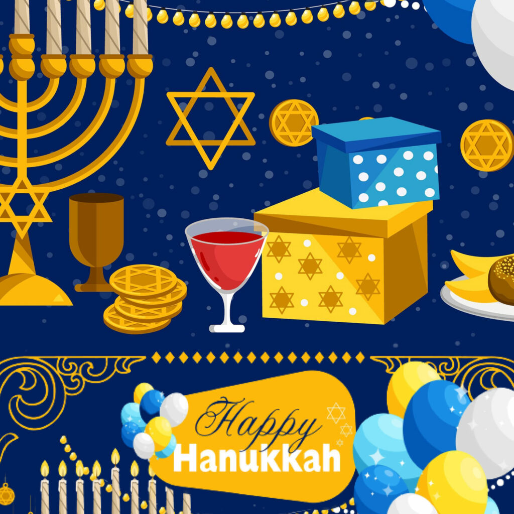 Jewish Holiday Hanukkah Vector Illustration – MasterBundles