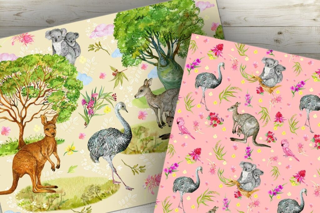 Australia Seamless Patterns – MasterBundles