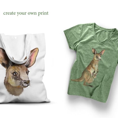 Family Kangaroo Watercolor Clipart | Master Bundles