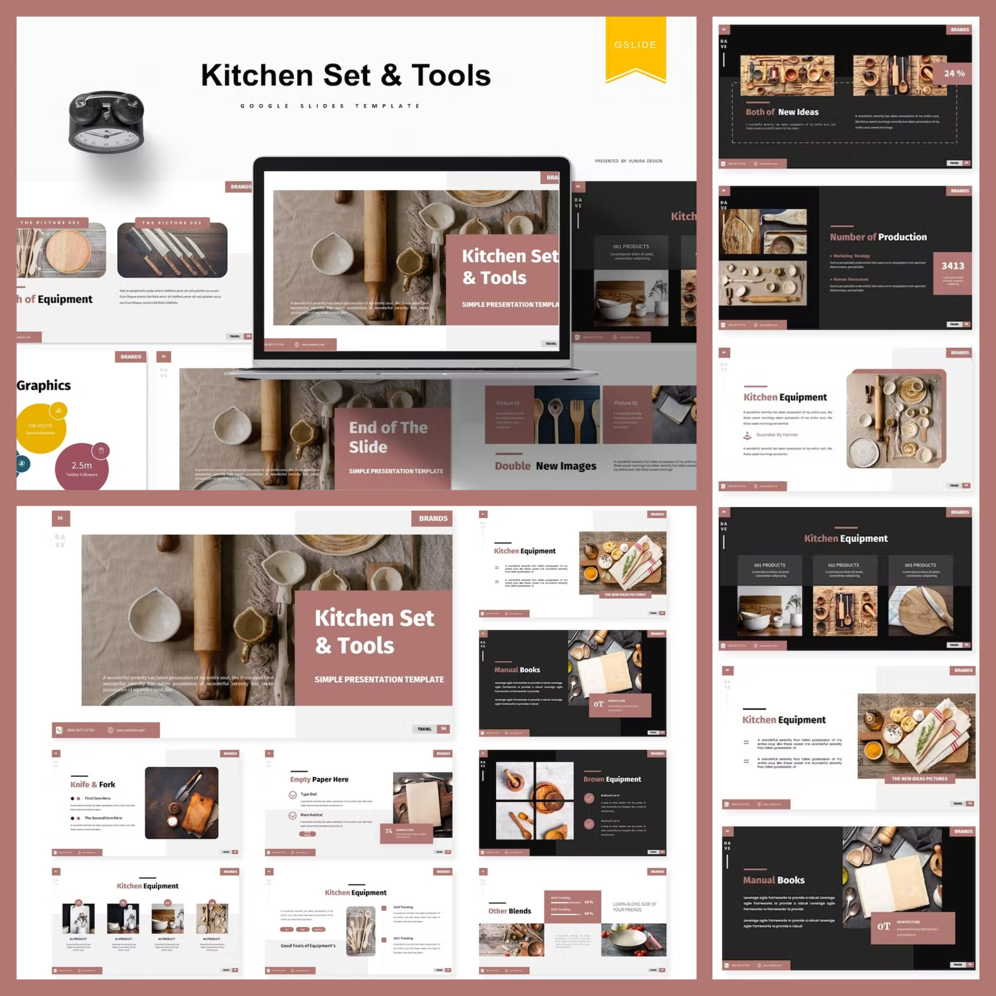 Kitchen Set & Tools Google Slides Template – MasterBundles