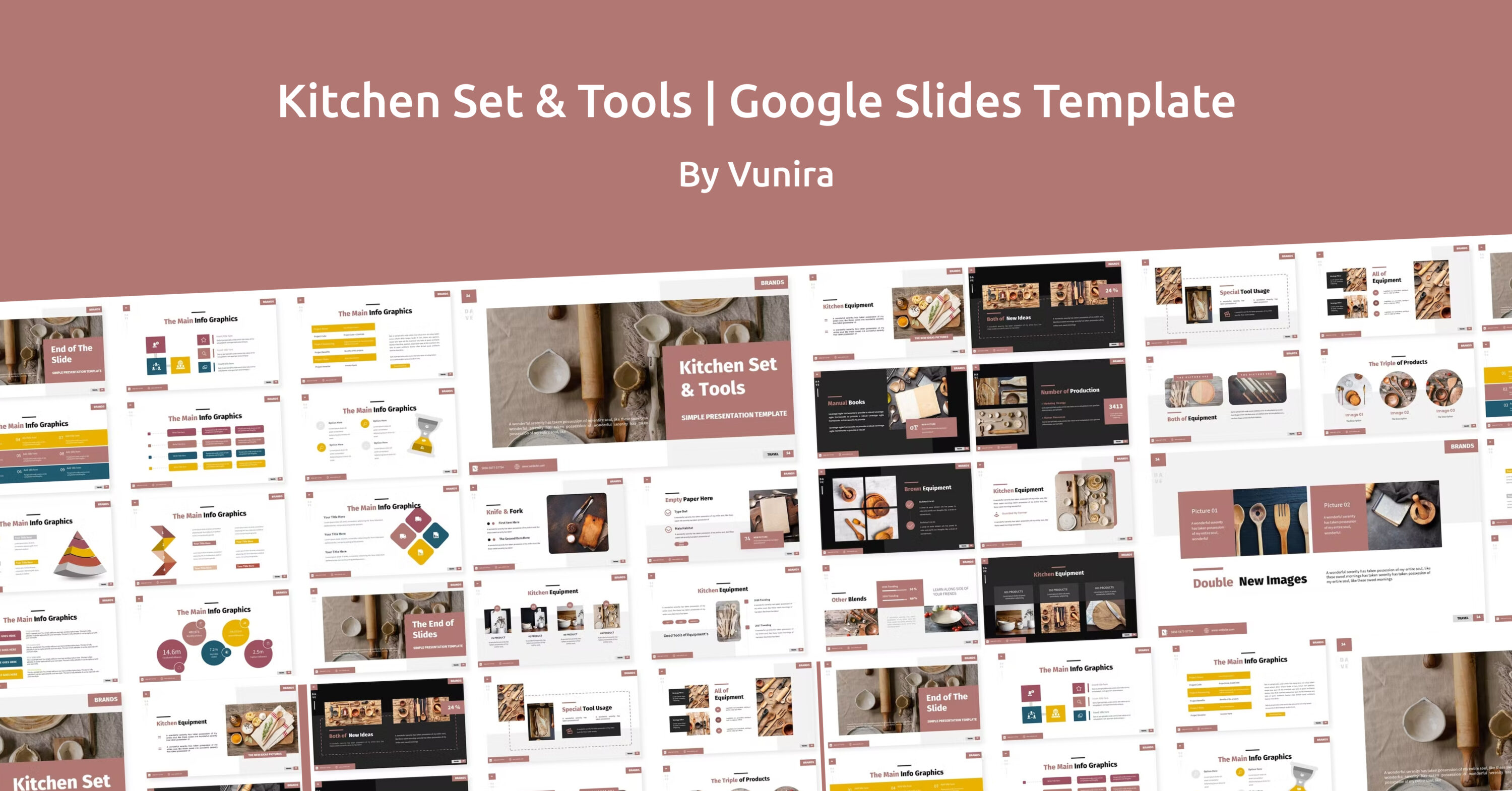 Kitchen Set & Tools Google Slides Template – MasterBundles