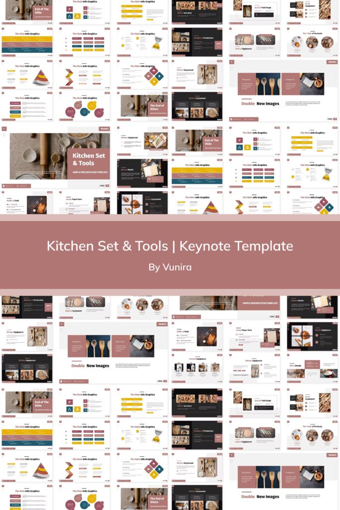 Kitchen Set & Tools Keynote Template – MasterBundles