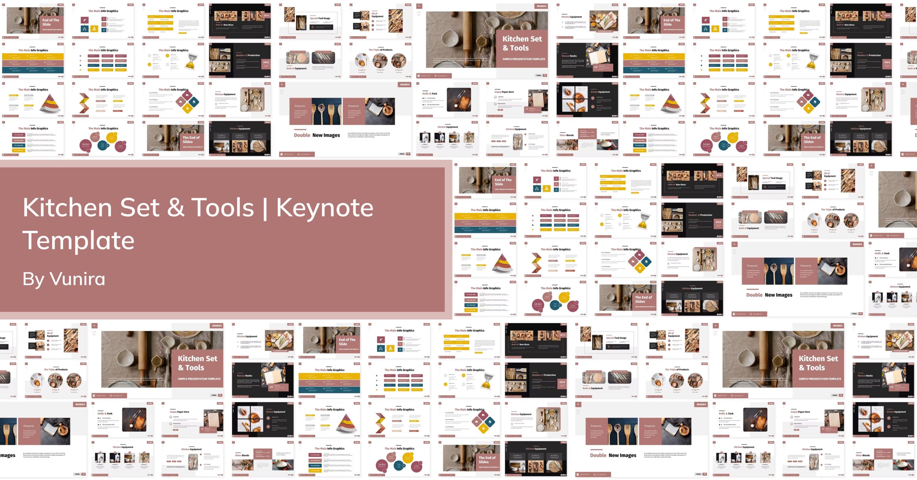 Kitchen Set & Tools Keynote Template – MasterBundles