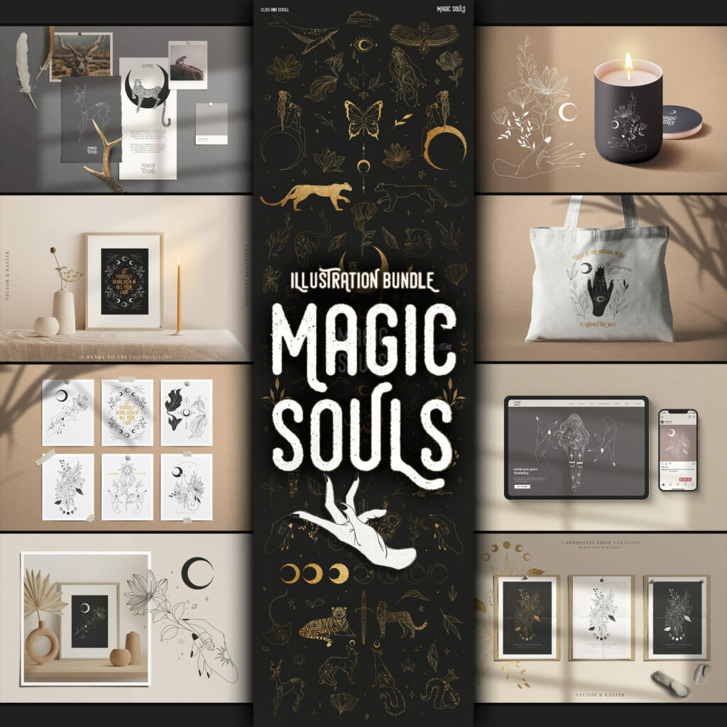 Magic Souls Vector Illustrations – MasterBundles