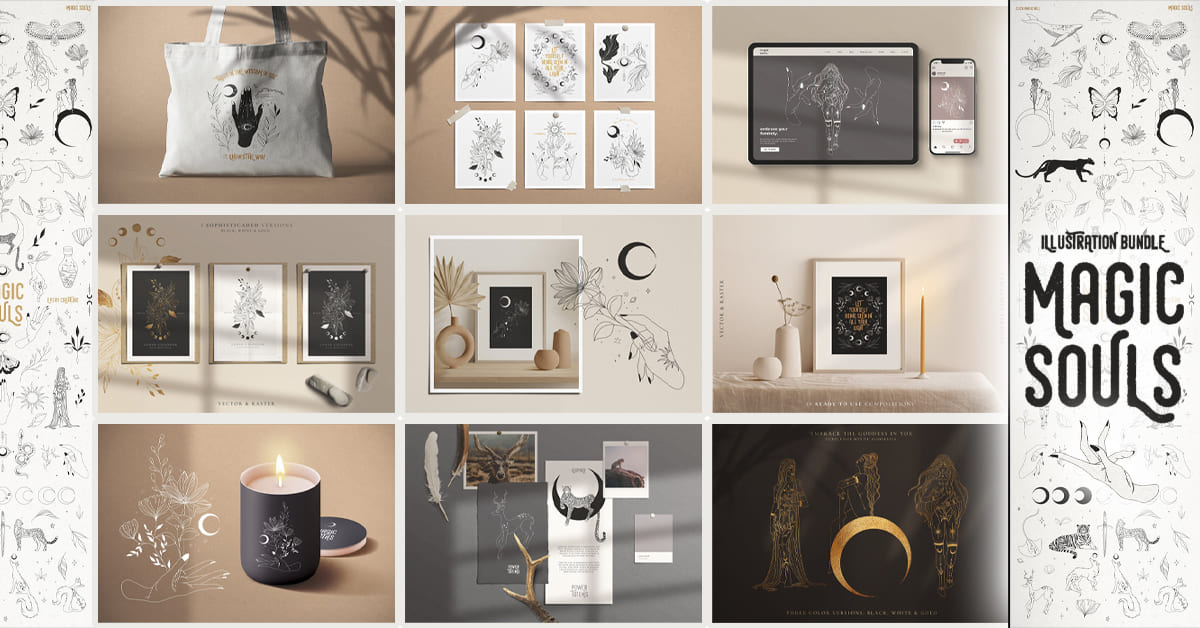 Magic Souls Vector Illustrations – MasterBundles