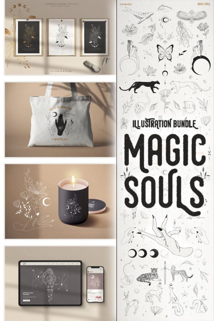 Magic Souls Vector Illustrations – MasterBundles