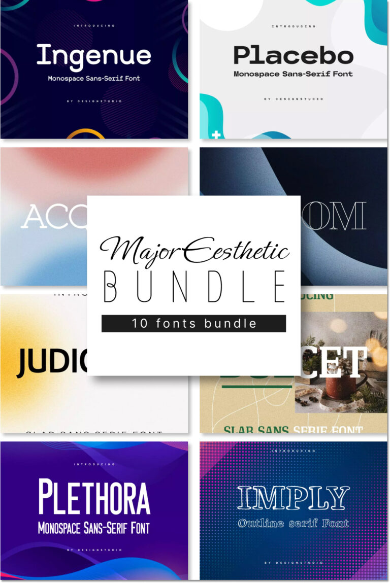 Major Aesthetic Fonts Bundle 10 Fonts – MasterBundles