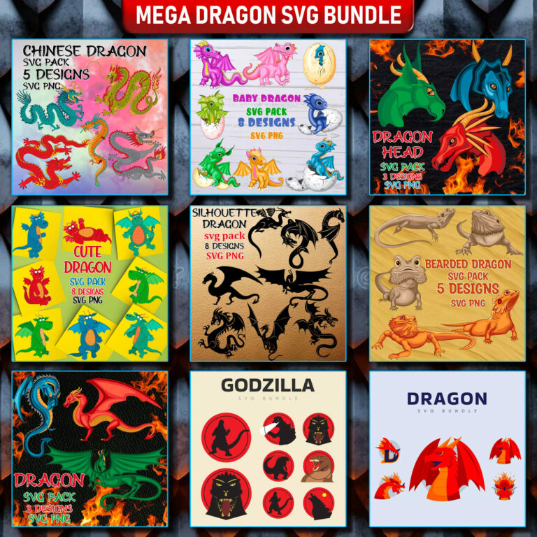 Mega Dragon SVG Bundle – MasterBundles