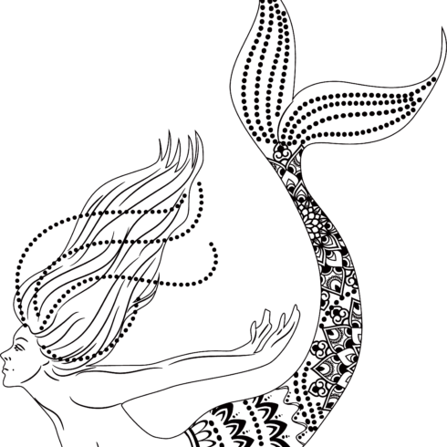 Mermaid Mandala SVG designs | MasterBundles