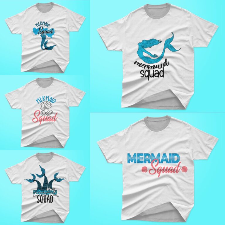 Mermaid Squad SVG T-shirt Designs – MasterBundles
