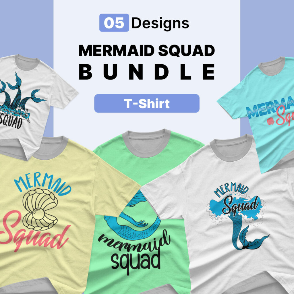 Mermaid Squad SVG T-shirt Designs – MasterBundles
