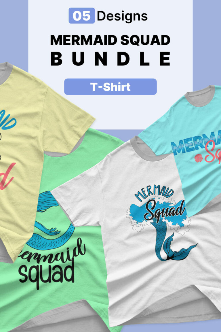 Mermaid Squad SVG T-shirt Designs – MasterBundles