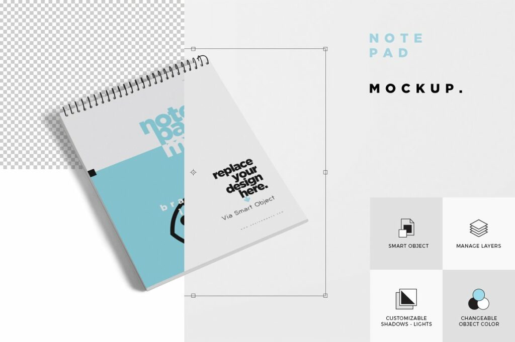 Ringed Notepad Mockups – MasterBundles
