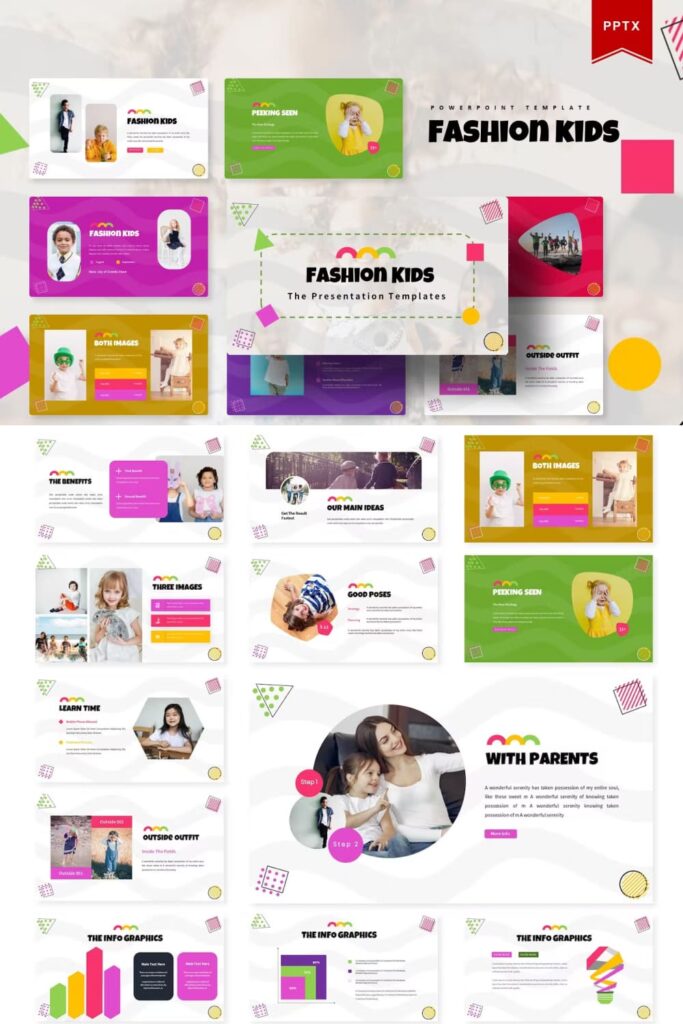 Fashion Kids PowerPoint Template – MasterBundles