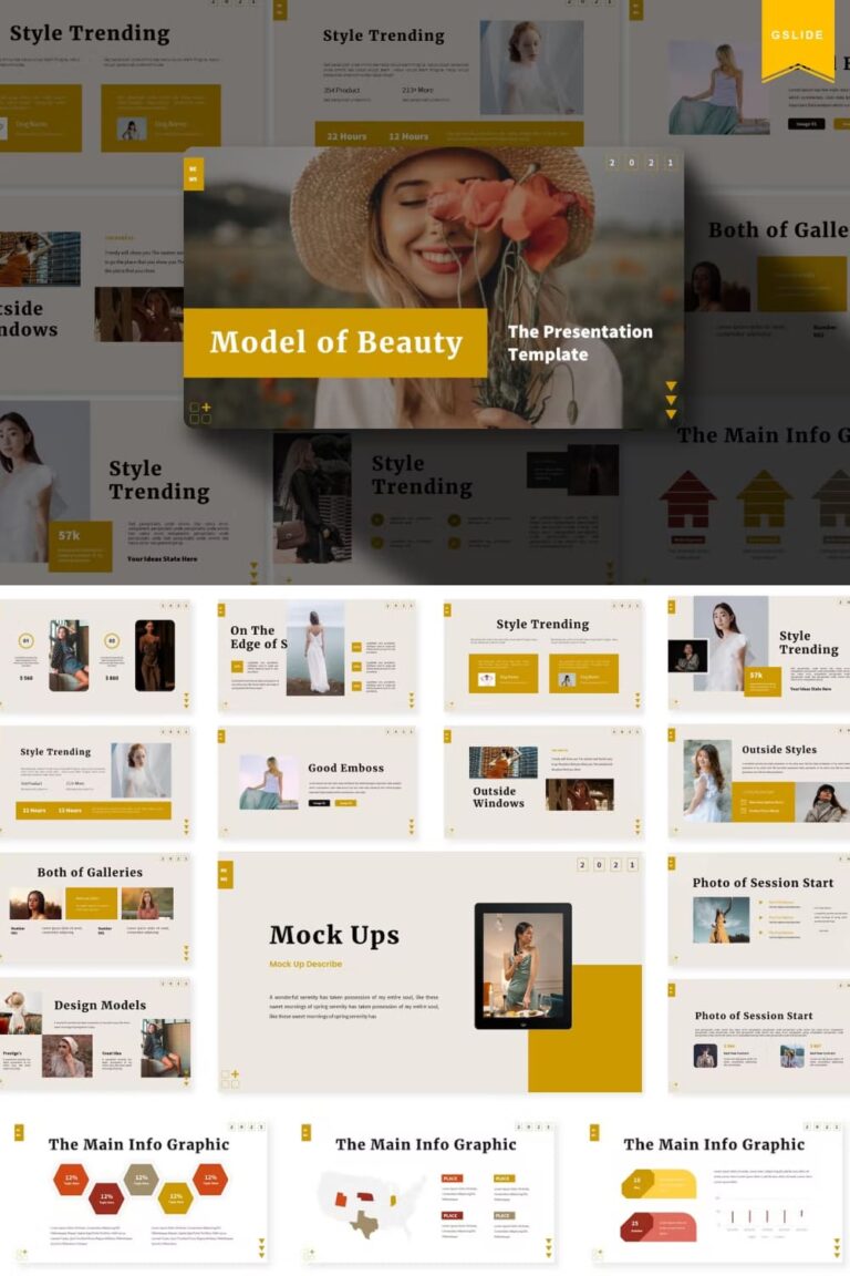 Model of Beauty Google Slides Template – MasterBundles