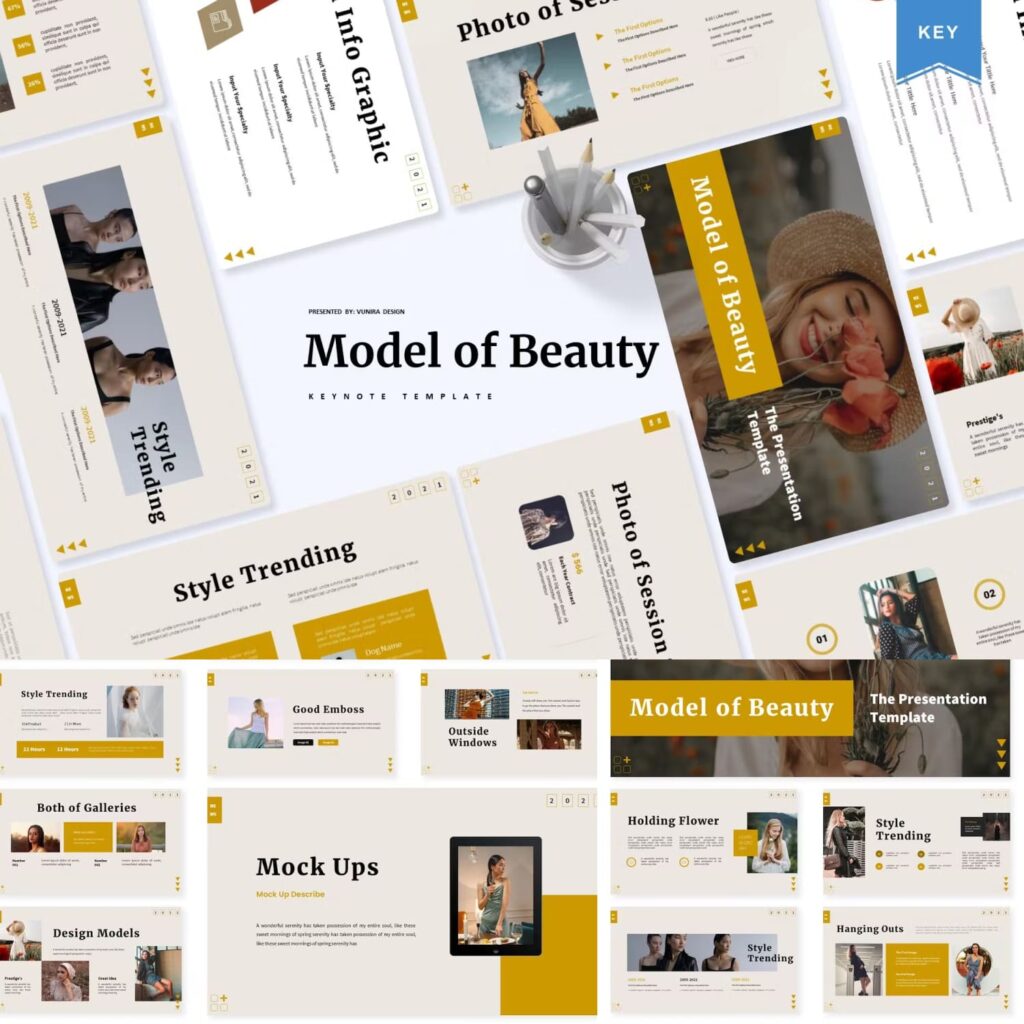 Model of Beauty Keynote Template – MasterBundles