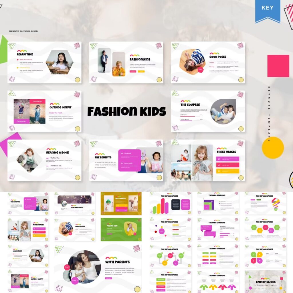 Fashion Kids Keynote Template – MasterBundles