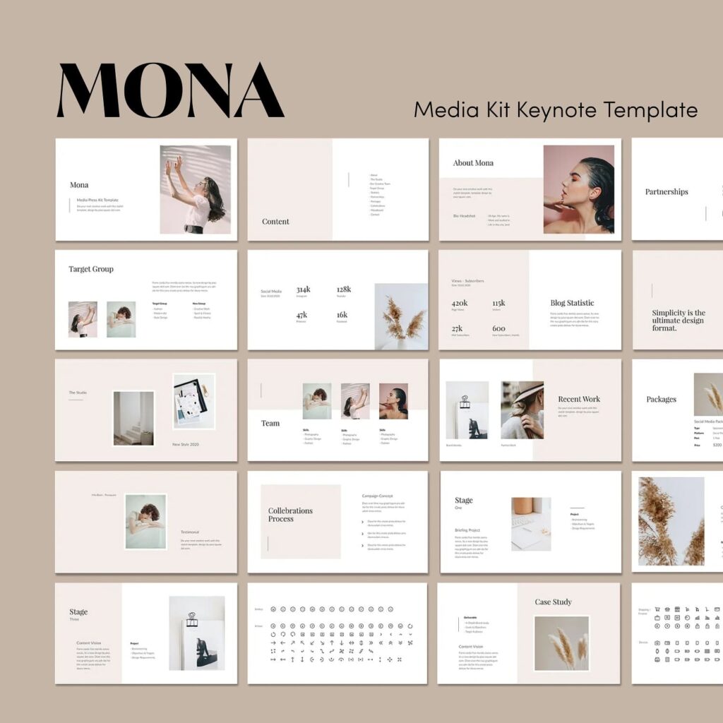 MONA - Media Kit Keynote Template – MasterBundles
