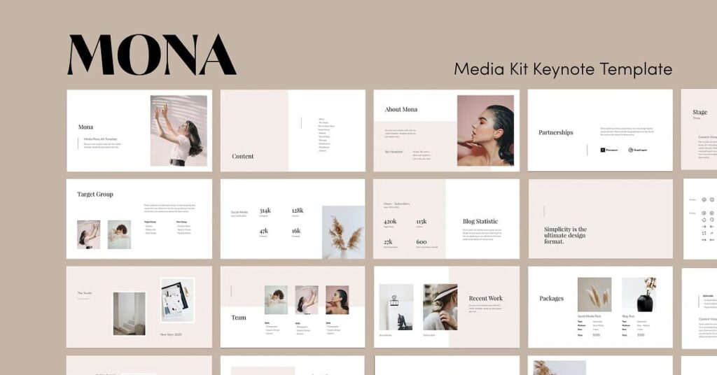 MONA - Media Kit Keynote Template – MasterBundles