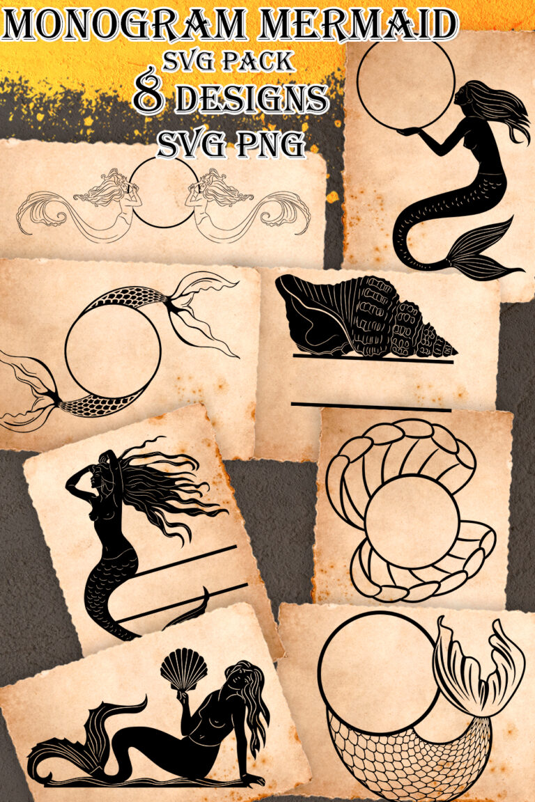 Monogram Mermaid SVG Designs – MasterBundles