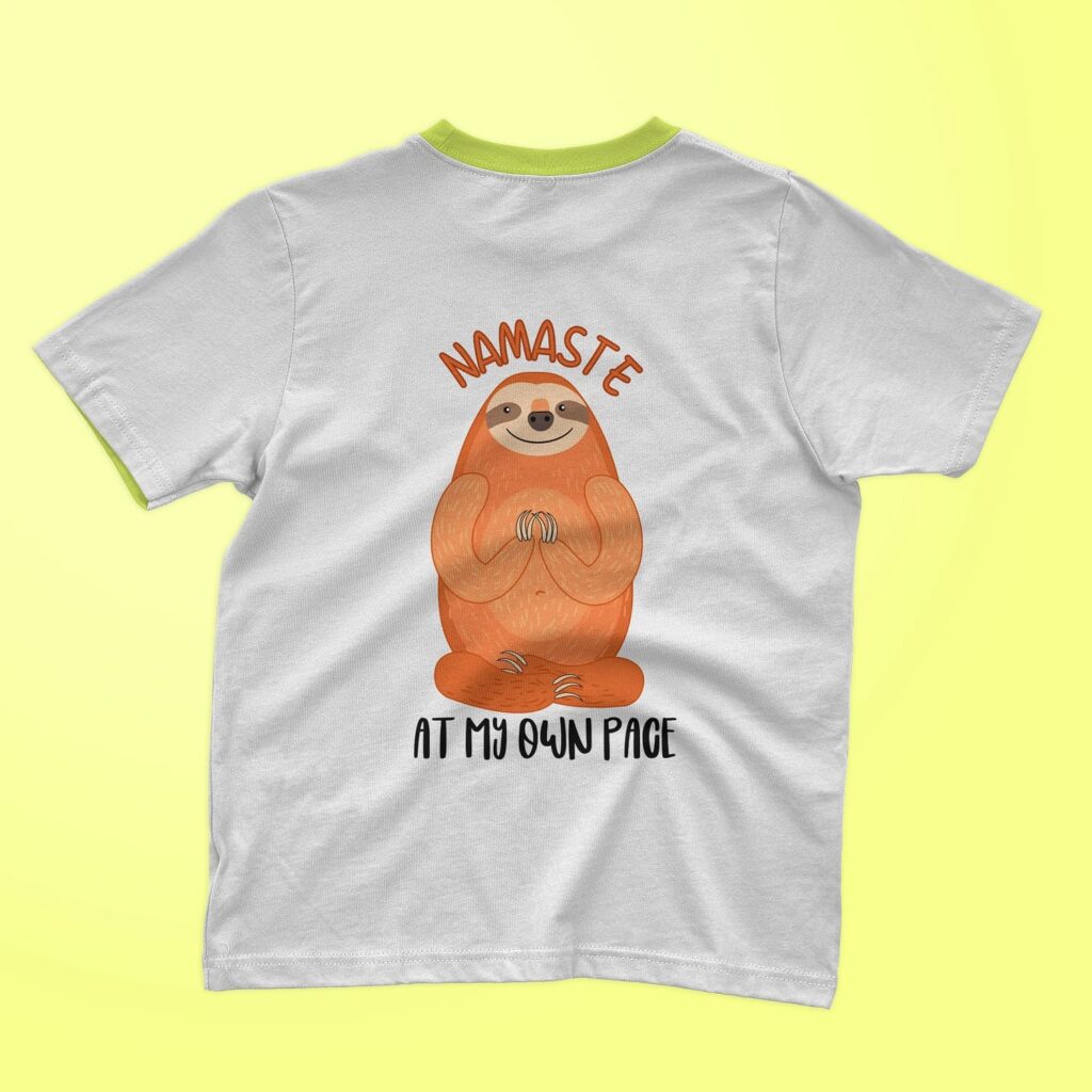 Namaste Sloth SVG T-shirt Designs Bundle – MasterBundles