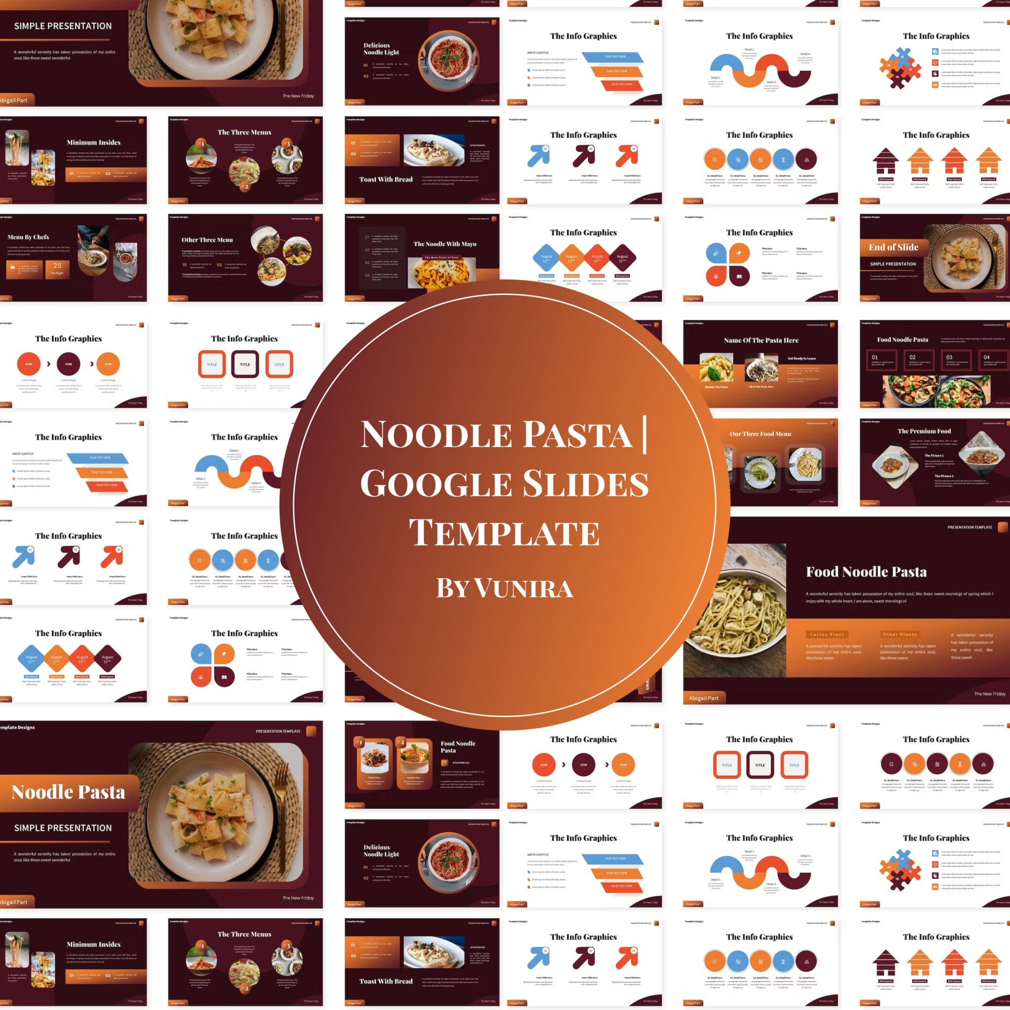 Noodle Pasta Google Slides Template – MasterBundles