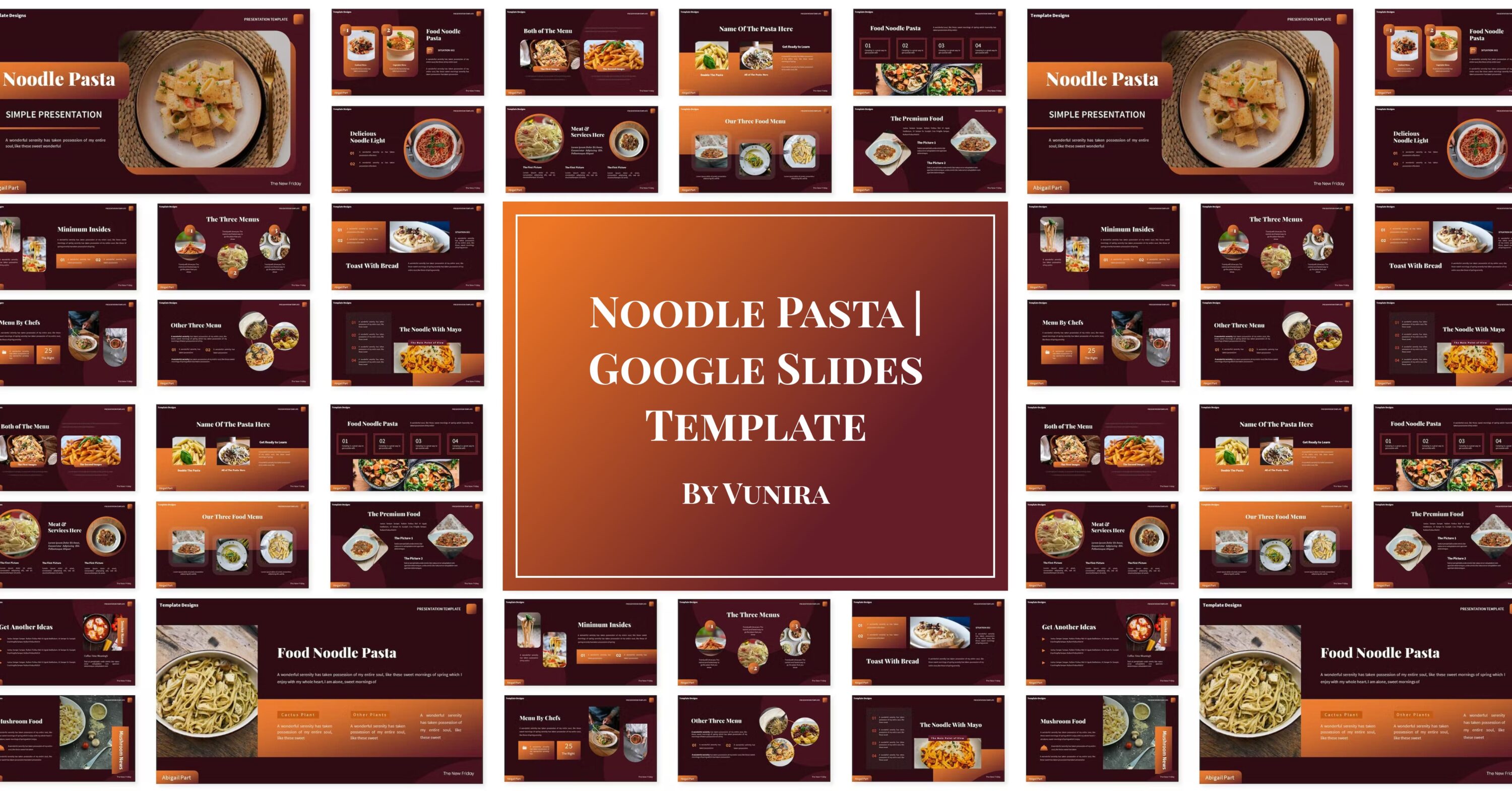 Noodle Pasta Google Slides Template – MasterBundles