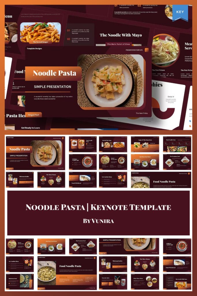 Noodle Pasta Keynote Template – MasterBundles
