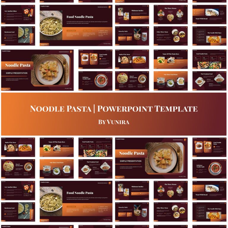 Noodle Pasta PowerPoint Template – MasterBundles