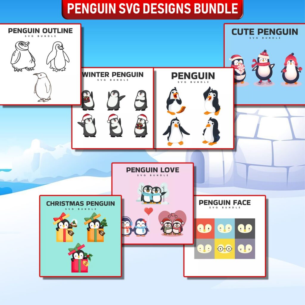 Penguin Outline SVG – MasterBundles