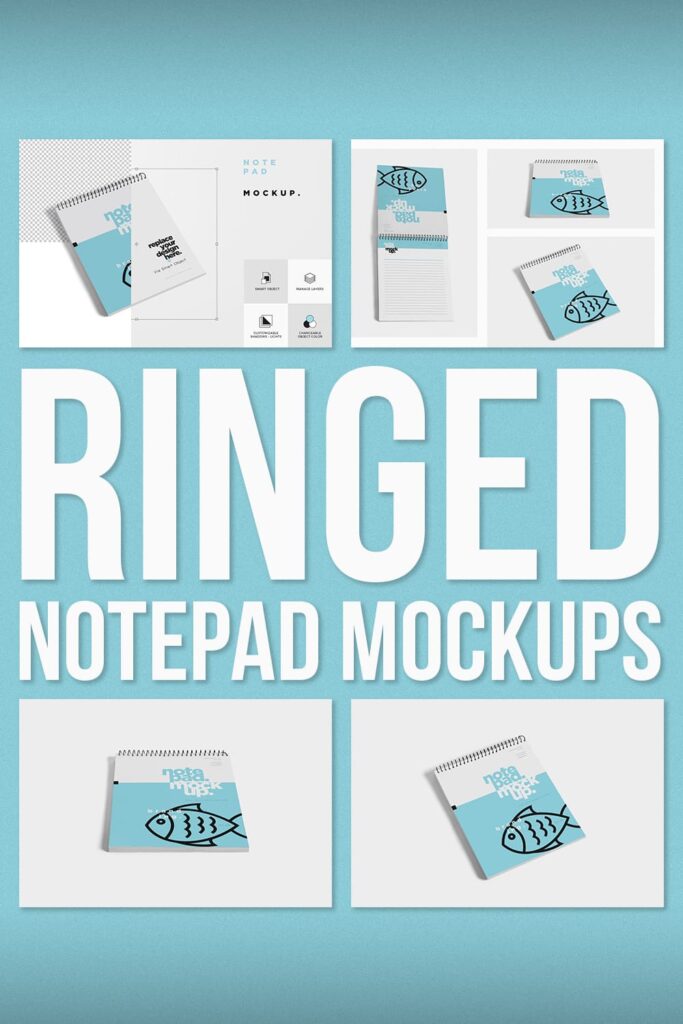 Ringed Notepad Mockups – MasterBundles