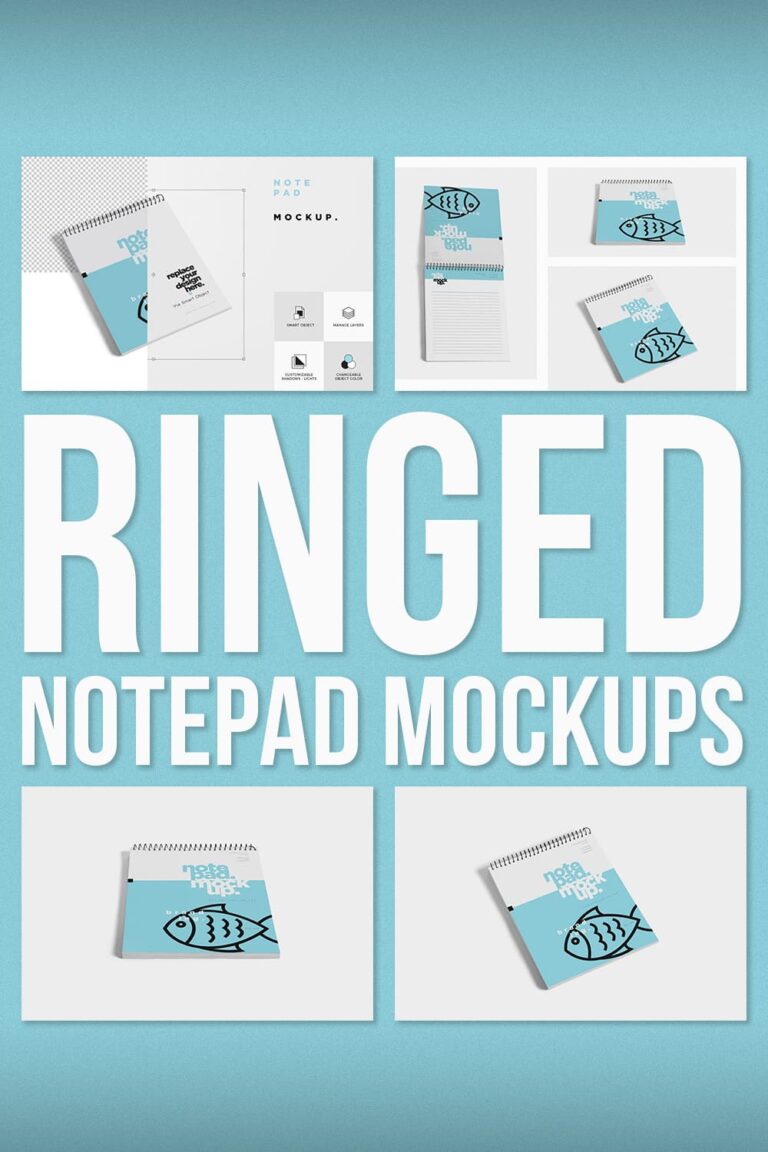 Ringed Notepad Mockups – MasterBundles