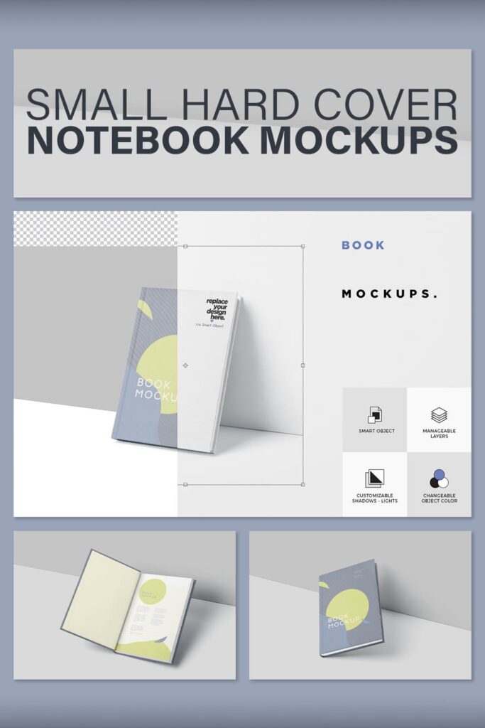 Small Hard Cover Notebook Mockups – MasterBundles