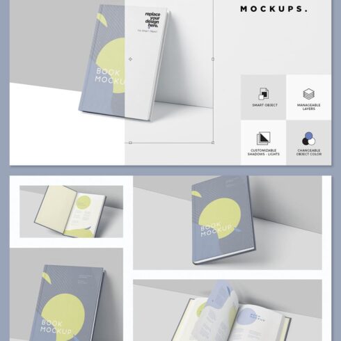Small Hard Cover Notebook Mockups | MasterBundles