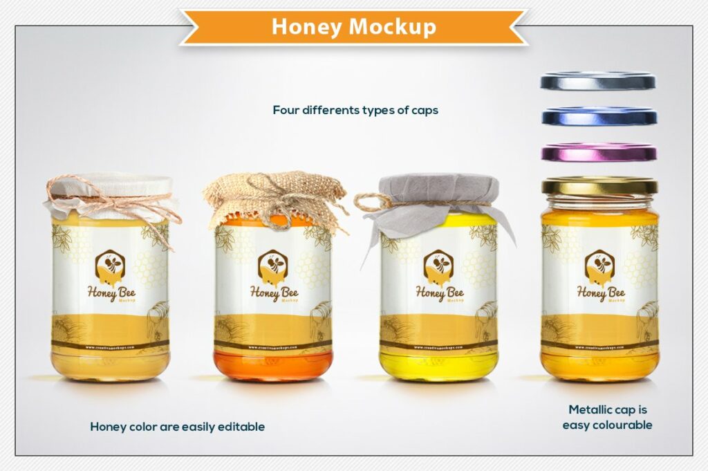 Honey Bottle Mockup – MasterBundles