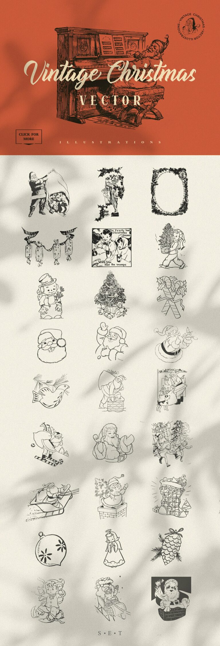 Vintage Christmas Bundle 300+ – MasterBundles