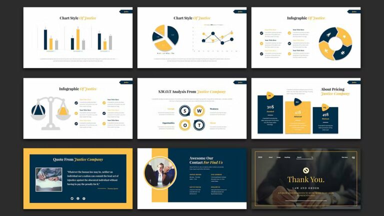 Justice - Law and Justice PowerPoint Template – MasterBundles