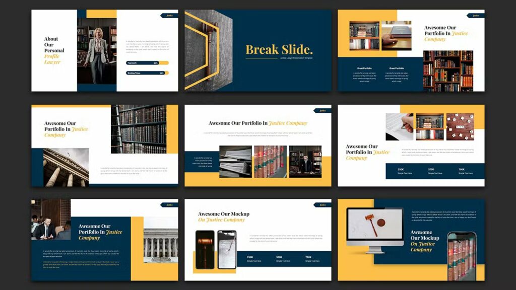 Justice - Law and Justice PowerPoint Template – MasterBundles