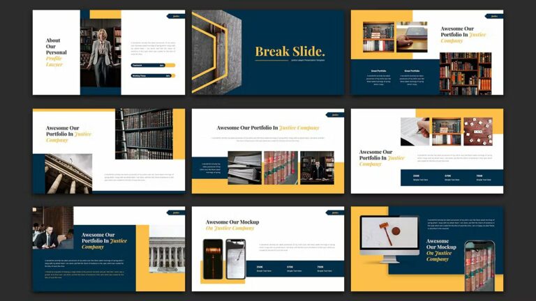 Justice - Law and Justice PowerPoint Template – MasterBundles