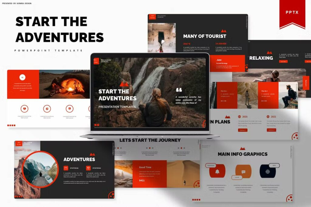Start The Adventure PowerPoint Template – MasterBundles