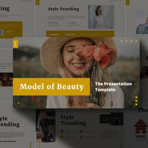Model of Beauty Google Slides Template | Master Bundles