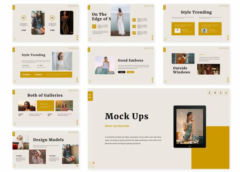 Model of Beauty PowerPoint Template – MasterBundles